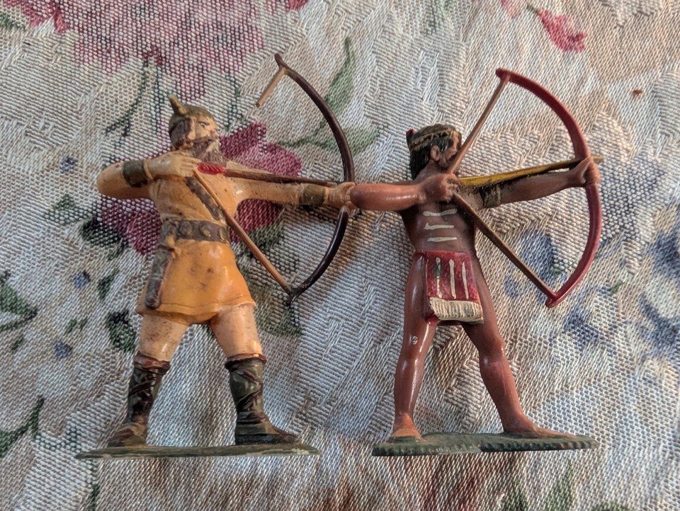 Vintage Lot MPC & Other Cowboys Indians Western Pirate Warrior Plastic ...