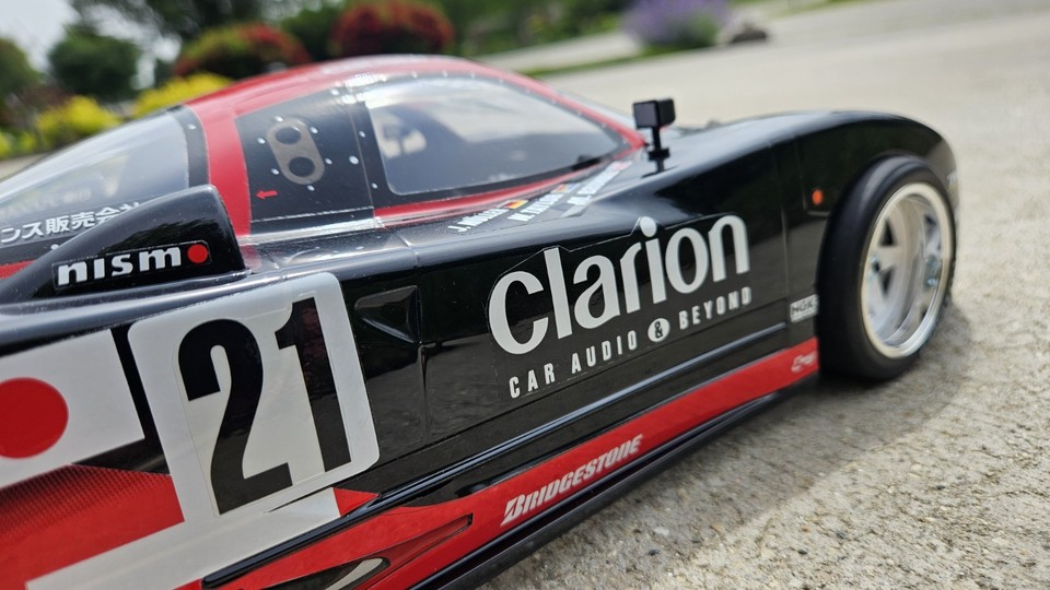 Vintage Custom Tamiya 1/10 Nissan R390 GT1 51516 1/10 RC Body w/ Wheels ...