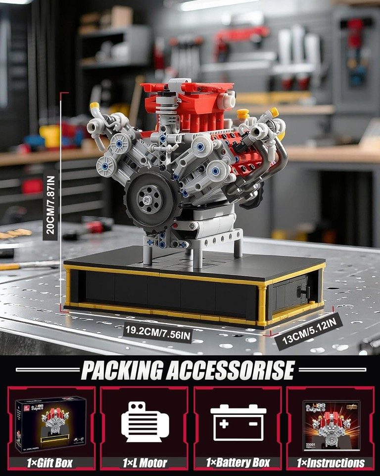 Mini V8 Engine Kits That Runs, Build Your Own V8 Engine Building Set ...