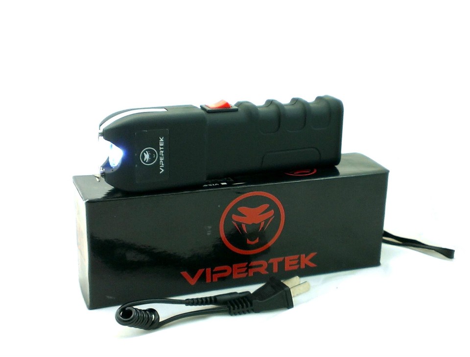 VIPERTEK VTS-989 Self Defense Stun Gun 725 BV Rechargeable + LED Light ...