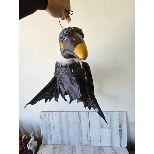 Animated crow bird Halloween prop hanging unique | eBay