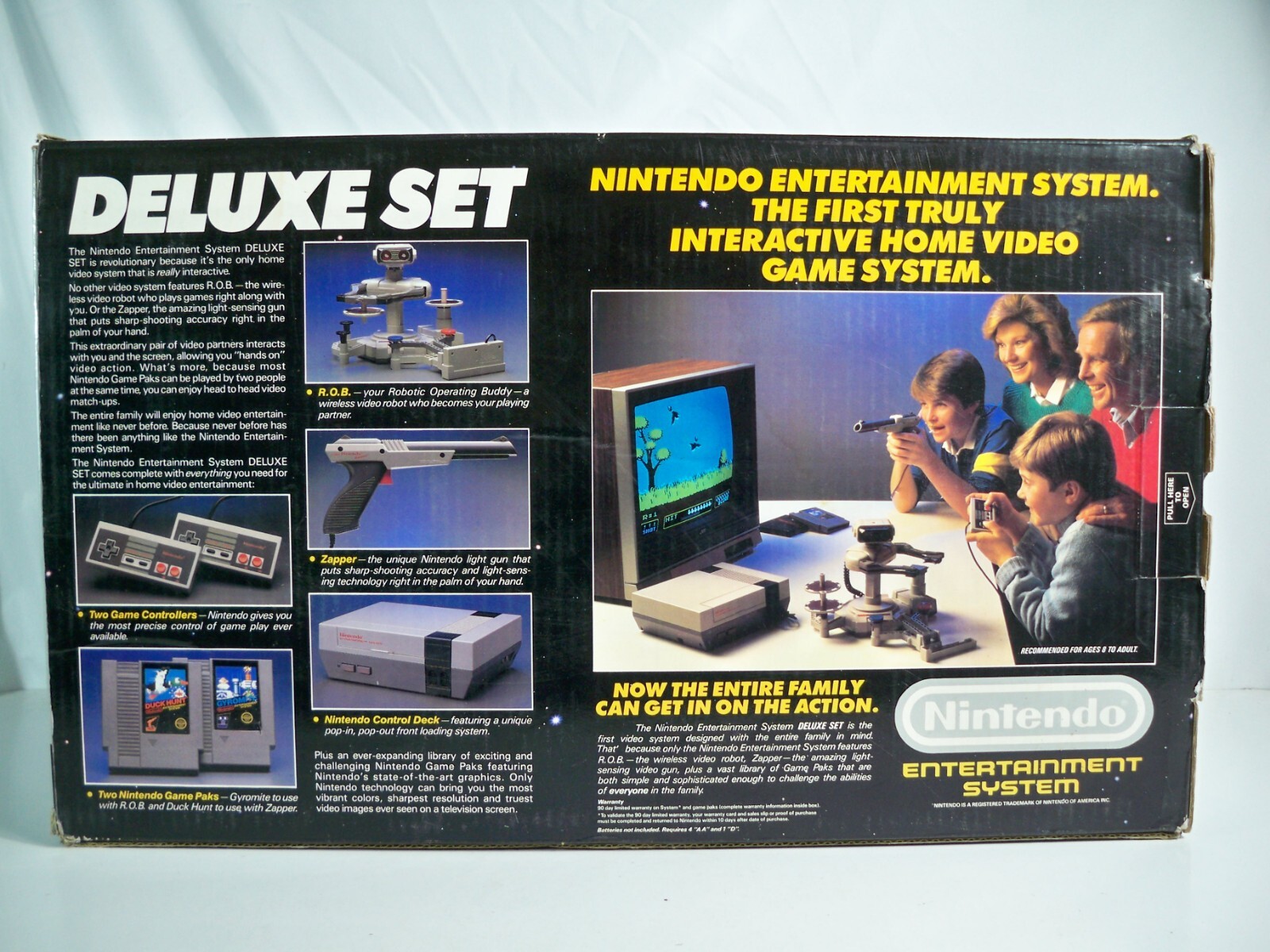 K23i14238 NINTENDO DELUXE SET W BOX ROB ROBOT, 2 CONTROLLERS, GYROMITE ...