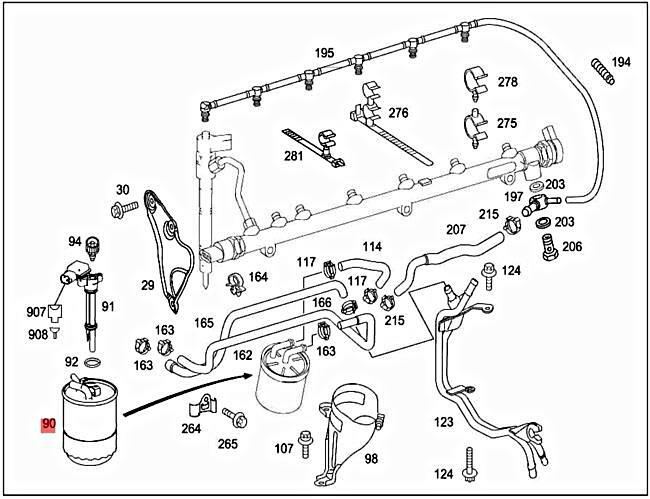 Genuine MERCEDES Fuel filter 6460920501 | eBay