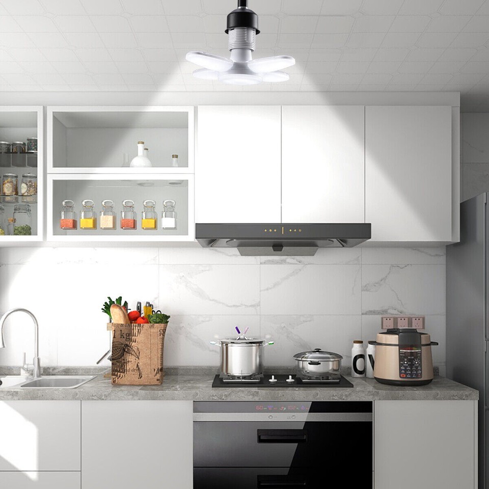 Lot LED Garage Light Bulb Deformable Ceiling Fixture Lights E27 ...