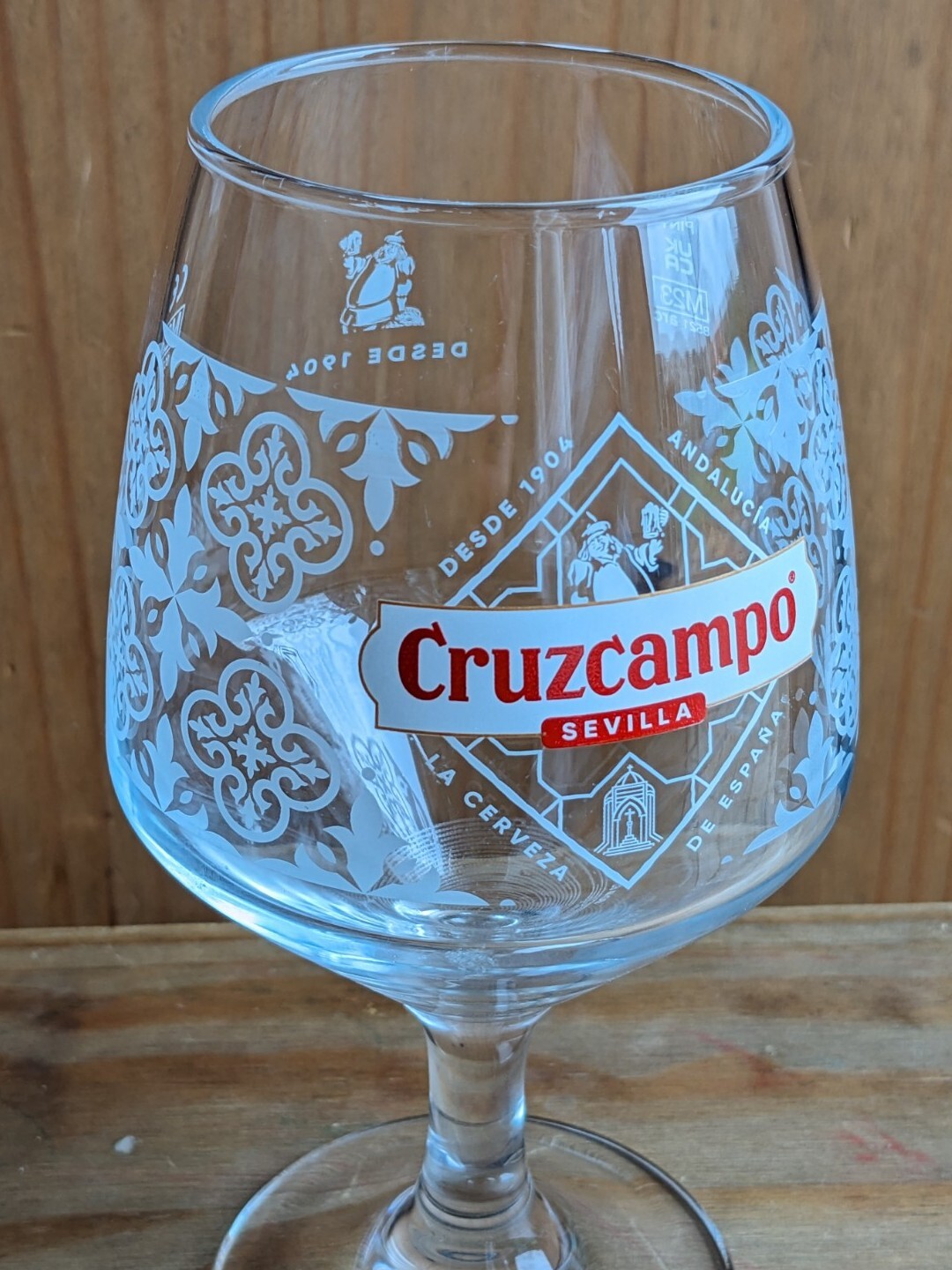2 x Cruzcampo Pint Chalice Glasses Brand New | eBay UK