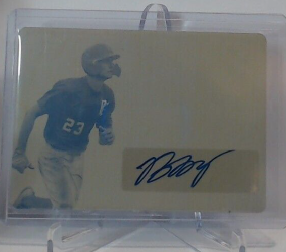 2021 LEAF PG BENNY MONTGOMERY ROOKIE AUTO YELLOW PRINTING PLATE 1/1 ...