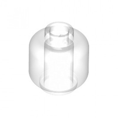 FIVE LEGO MINIFIGURE HEADS ~ 5x Trans Translucent Clear Plain Minifig ...