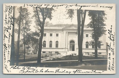 Public Library NEWBURGH New York RPPC Orange County NY Antique Photo ...
