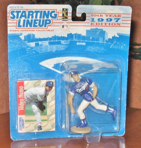 Hideo Nomo Vintage Starting Line Up LA Dodgers MLB 1997 Baseball Kenner ...