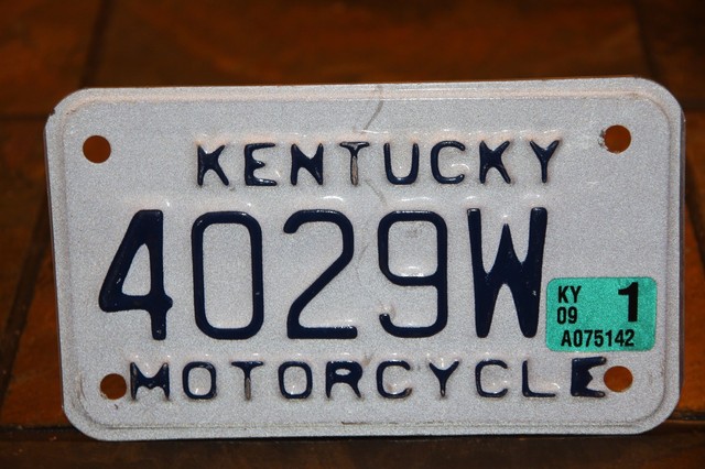 2009 KENTUCKY License Plate ** MOTORCYCLE ** KY MC '09 ** | eBay