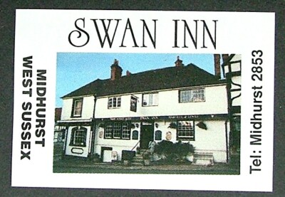 Matchbox label Pub Swan Inn Midhurst West Sussex MD895 | eBay UK