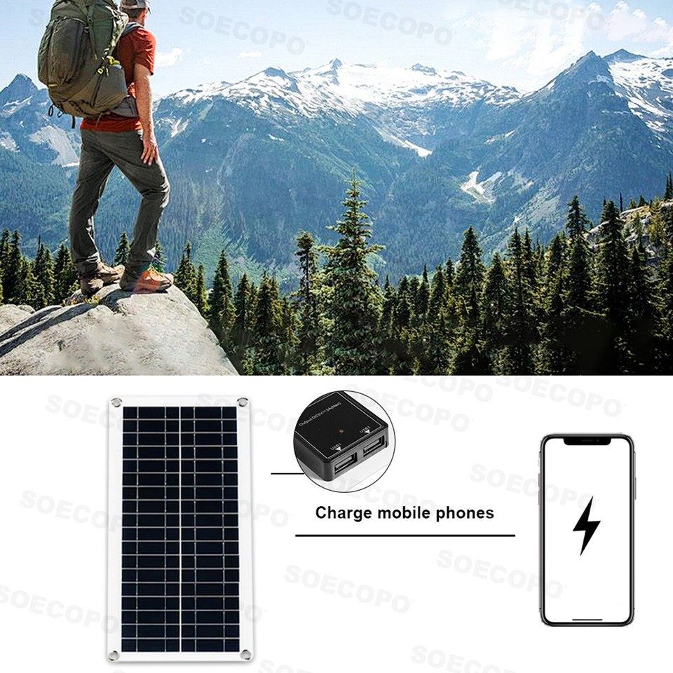 8000W Complete Solar Panel Kit Solar Power Generator 100A Home 110V ...