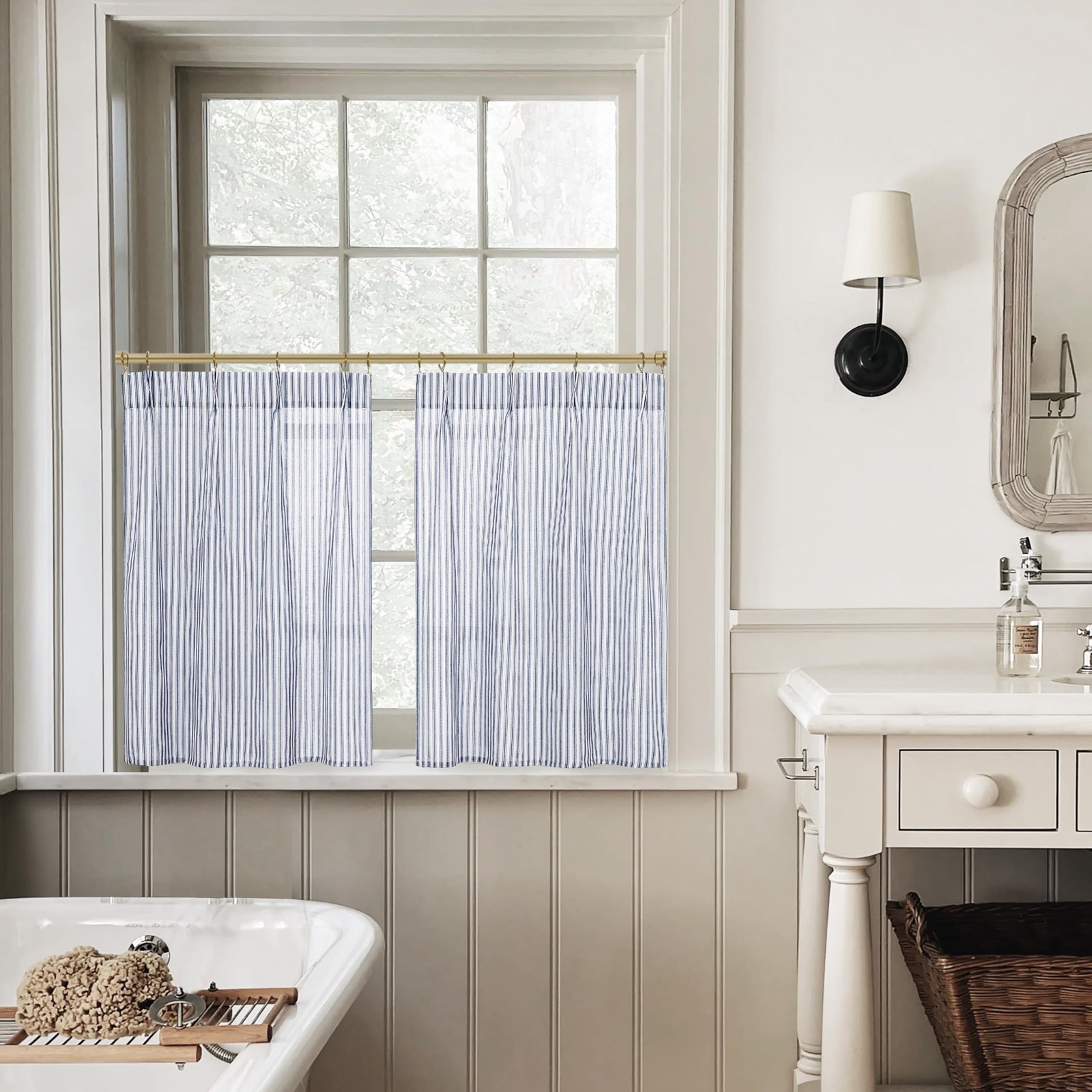 Cabinet Curtains for Shelves Under Kitchen Sink,Cafe Style French ...