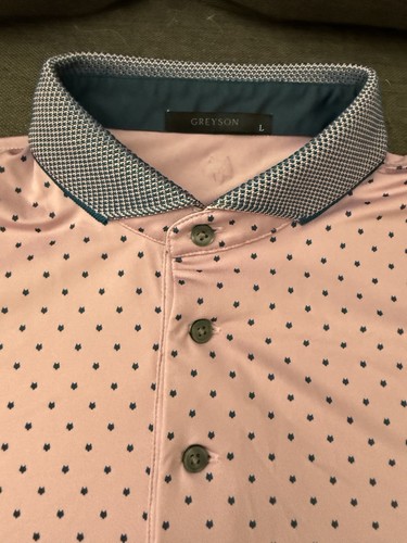 Greyson Icon Polo Large *NEW* (Pink/Green) | eBay