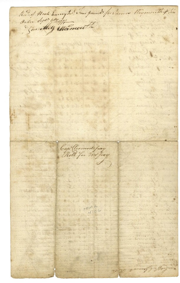 Revolutionary War Payroll Document – Camp Fort Miller – July 18, 1777 ...