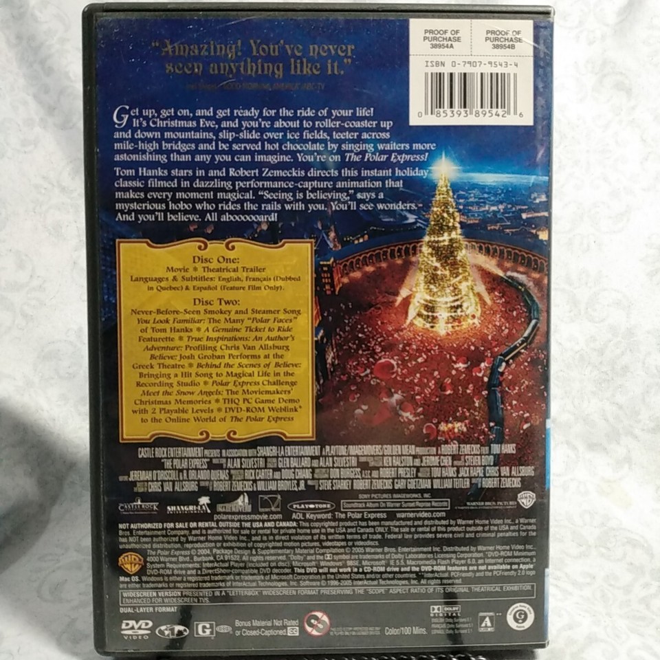 The Polar Express (DVD, 2005, 2-Disc Set, widescreen edition SWB ...