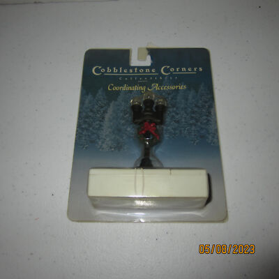 NEW Cobblestone Corners Village Collectibles 3 Light Lamp Post Battery ...