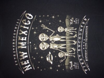EXTRATERRESTRIAL NEW MEXICO tourist S black t shirt ALIENS UFO | eBay