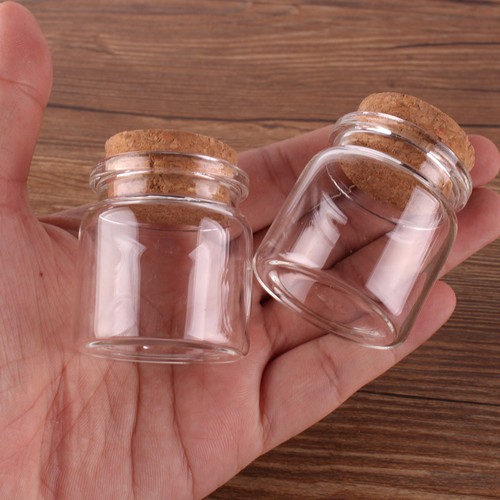 20ml 37x40x27mm Mini Glass Jar with Lid Small Container Potion Bottle ...