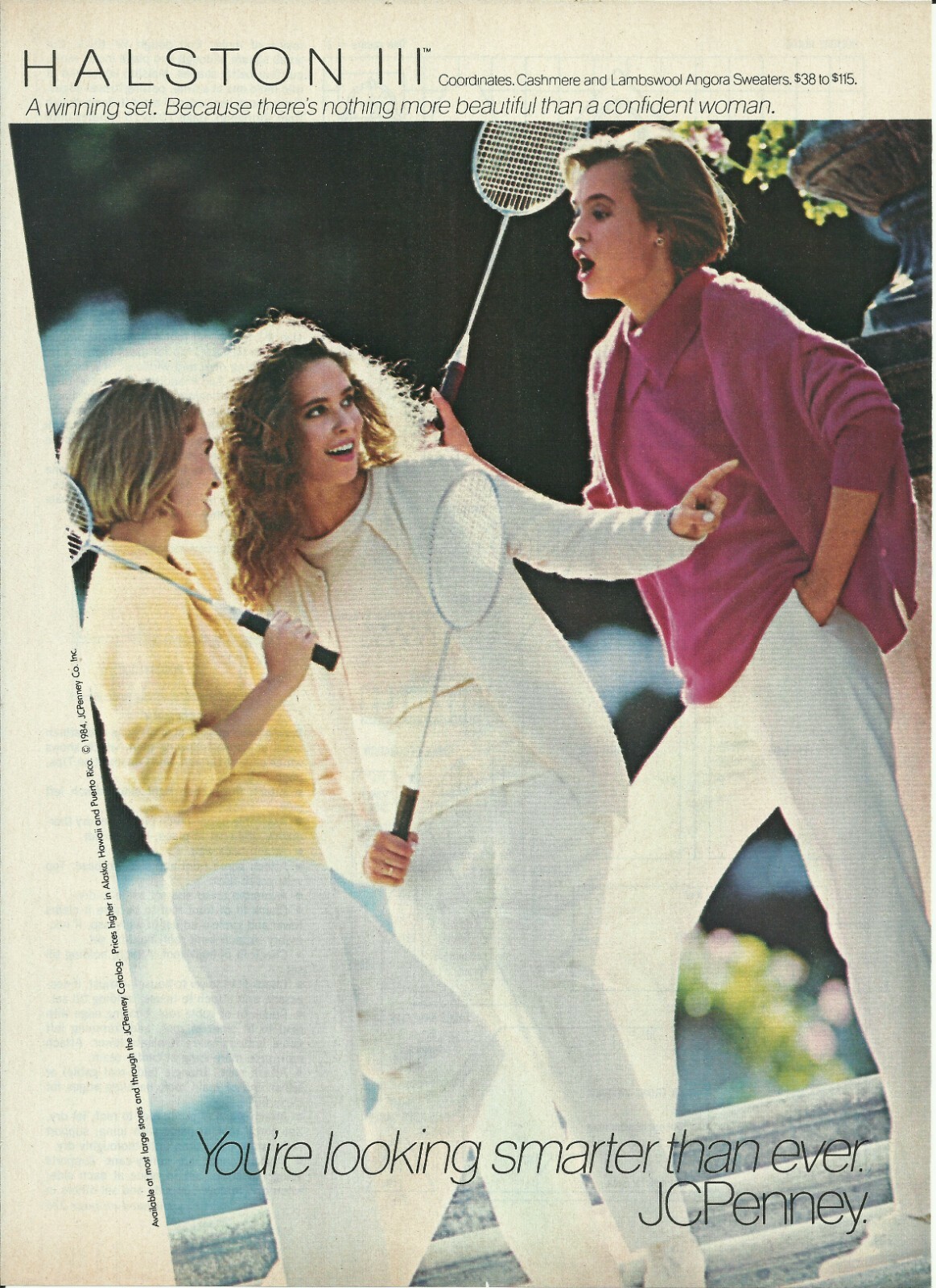1984 JCPenney Halston III Sweater vintage print ad Women's Fashion ...