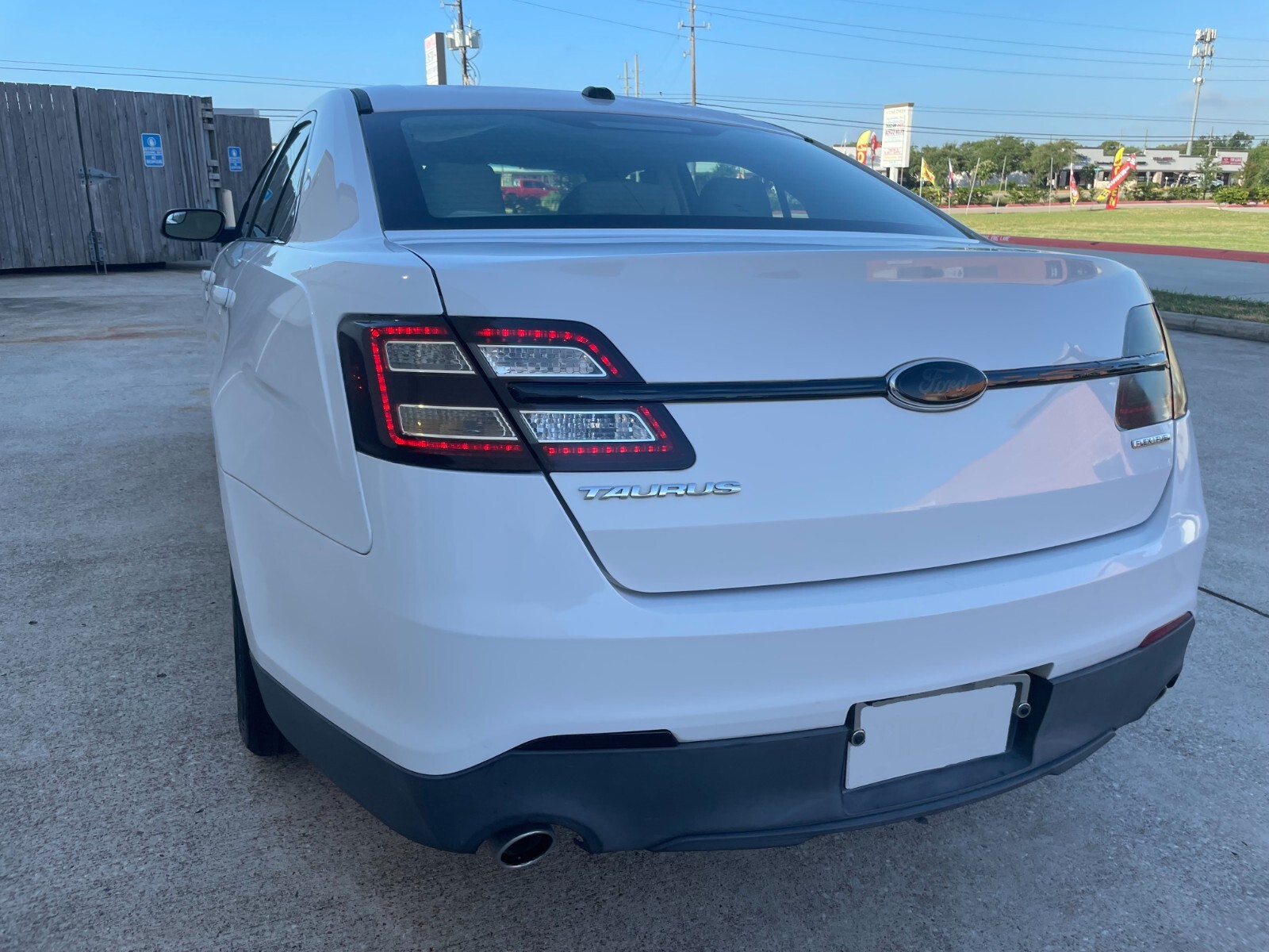 FOR 2013-2019 Ford Taurus Tail Light Cutout & Reflector SMOKE Precut ...