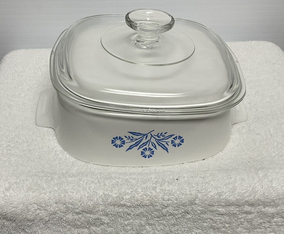 Blue Flower Corning Ware Dish A-2-B 2 QT. W/Lid 60’s or 70’sREDUCED! | eBay