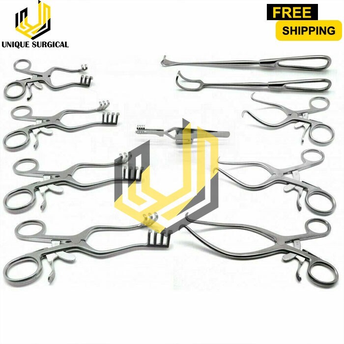Set of 10Pcs Surgical Veterinary Retractors Weitlaner Gelpi Instruments ...
