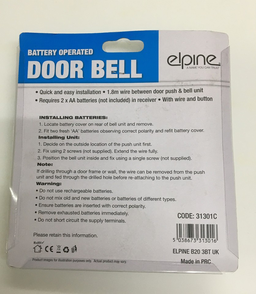 Wired Door Bell Chime Speaker Battery Door Bell*new* | eBay