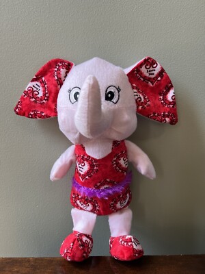 Kellytoy Red Pink Elephant Plush 13 Inch Fleece Stuffed Animal Toy I ...