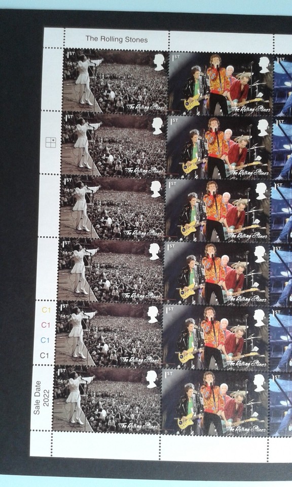 Royal Mail - The Rolling Stones - 1ST CLASS STAMPS X 48 IN TOTAL : 2 ...