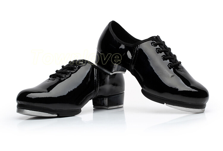 Unisex Tap Dance Shoes Women Men Jazz Step Dance Shoes Lace Up Clogging ...