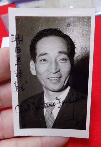 MITSUO FUCHIDA SIGNED VINTAGE PHOTO WWII JAPANESE PILOT LED PEARL ...