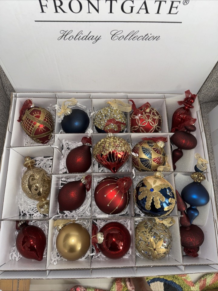 Frontgate Christmas Ornaments Boxed 19 Ornaments | eBay