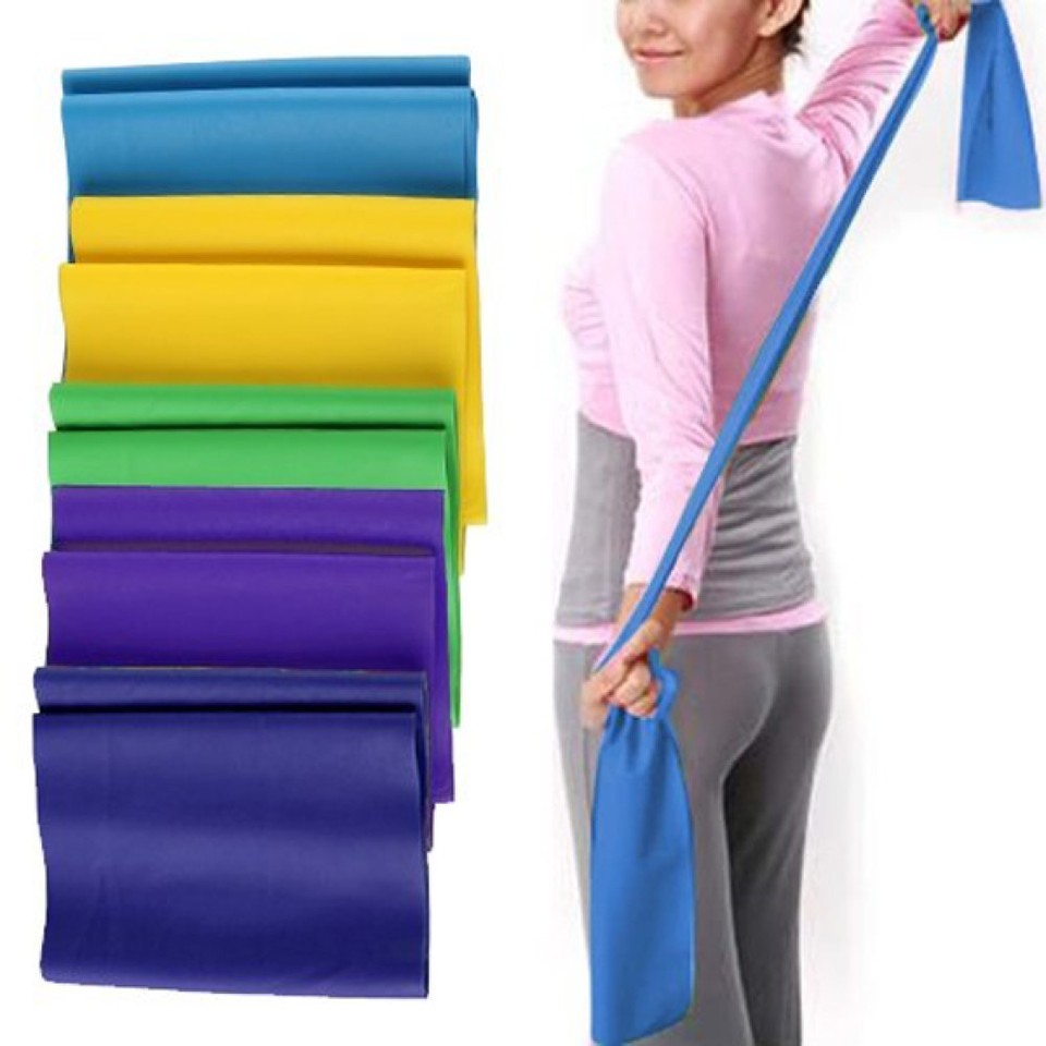 Resistance Bands for Back Bodybuilding Rubber Exercise Yoga Equipment ...