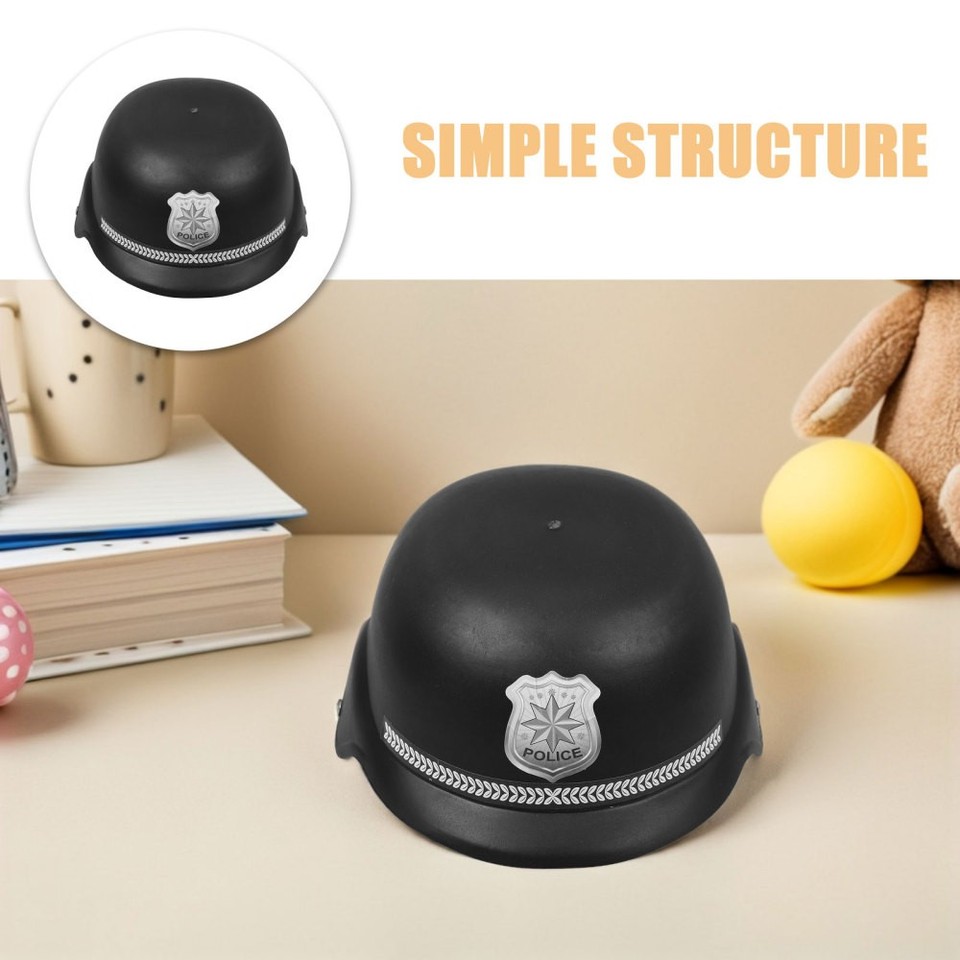 4pcs British Bobby Police Costume Policeman Hats Plastic Cop Officer | eBay