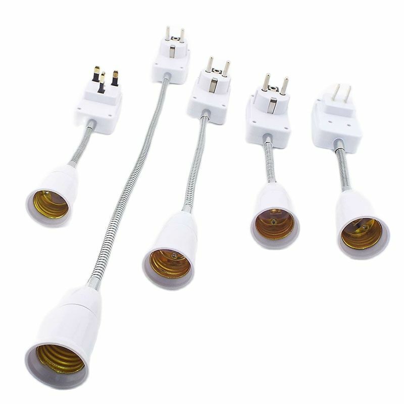 E27 Socket Adapter Flexible Extension Lamp Light Bulb Holder with On ...
