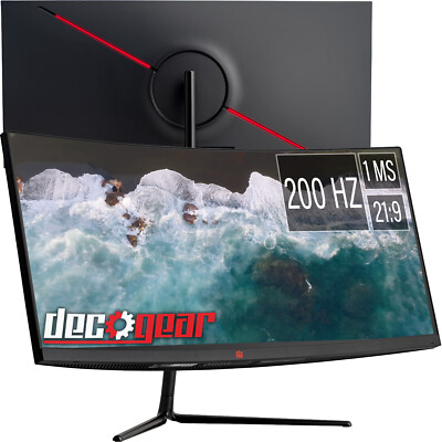 Deco Gear 30" Curved Monitor, 200 Hz, 1ms MPRT, 2560x1080, for ...