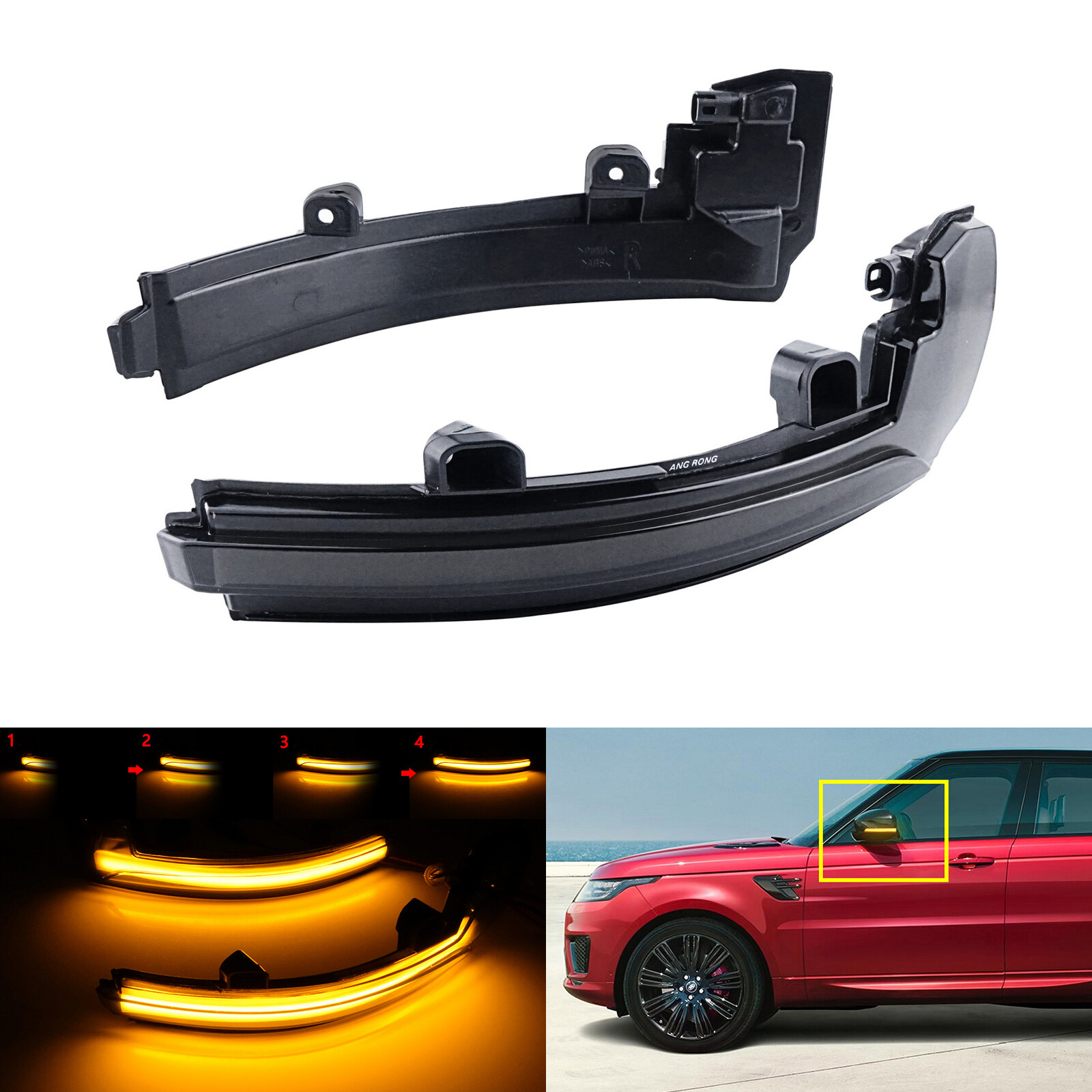 For Range Rover Sport Evoque Dynamic LED Wing Mirror Turn Signal ...
