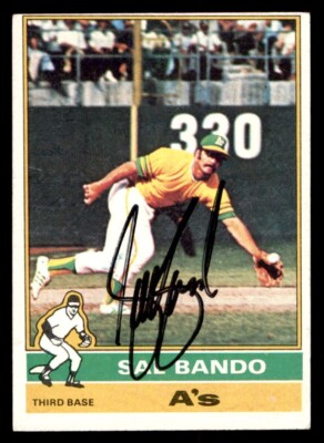 1976 Topps Baseball #90 Sal Bando Signed Autograph (no COA) *f2 | eBay