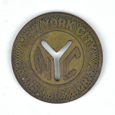 Vintage New York City Transit Authority Bus Fare Token Coin | eBay