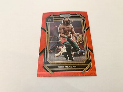 Oro Mensah Ruby Wave 2023 Panini Prizm WWE Wrestling Card # 180 | eBay
