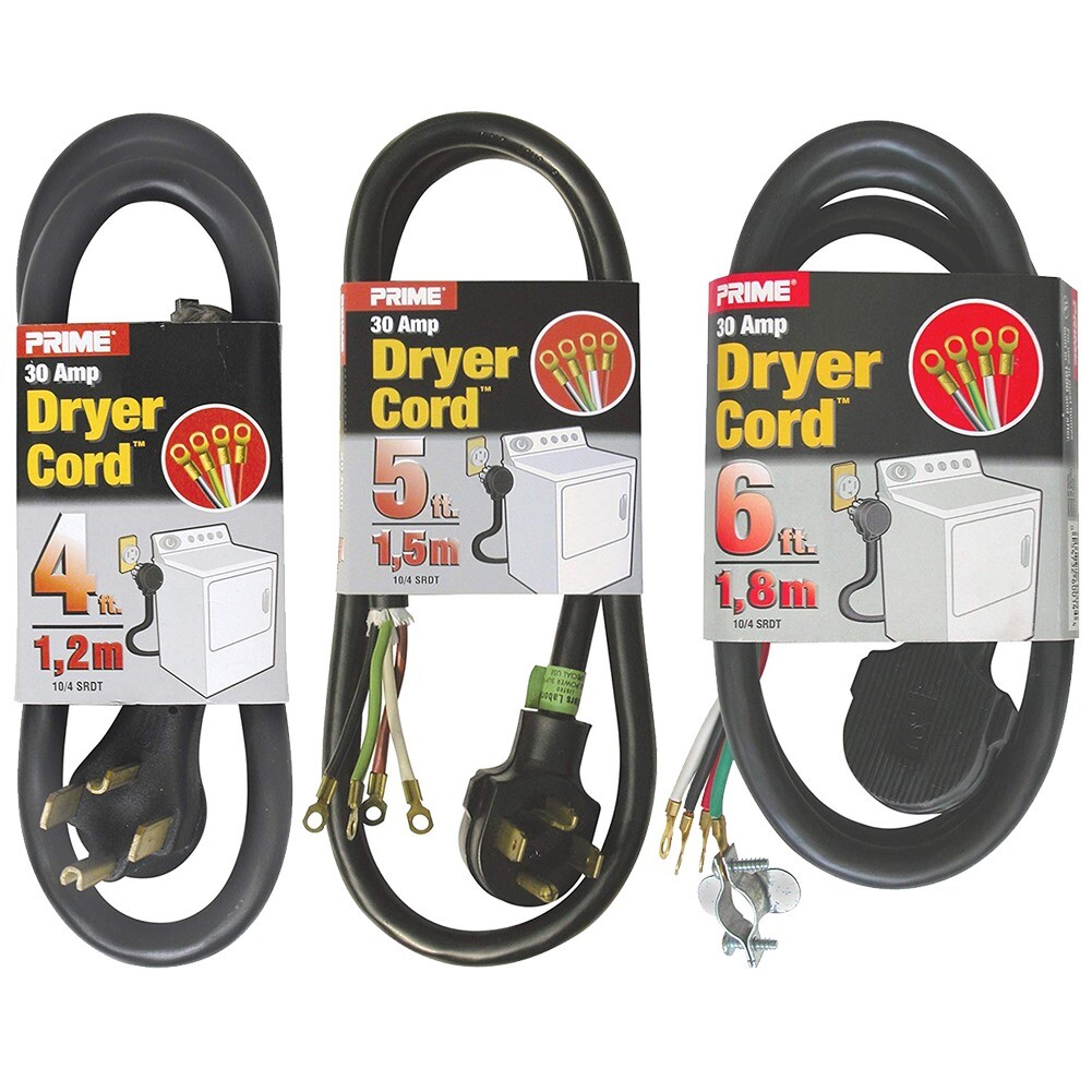 4FT 5FT 6FT 3-Pole 4-Wire Dryer Power Cord Cable Electrical 10/4 Gauge ...