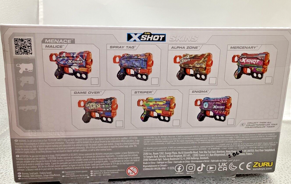 Zuru X Shot Menace / Mercenary Skin Blaster Gun NEW t9 | eBay