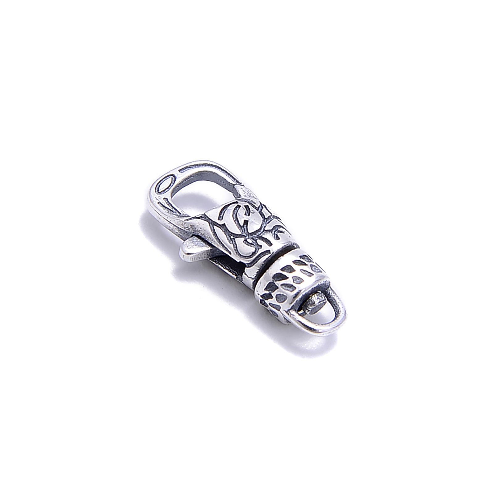 925 Sterling Silver Anti-Silver with Grain Clasp Size 6x15mm 2 Pcs Per ...