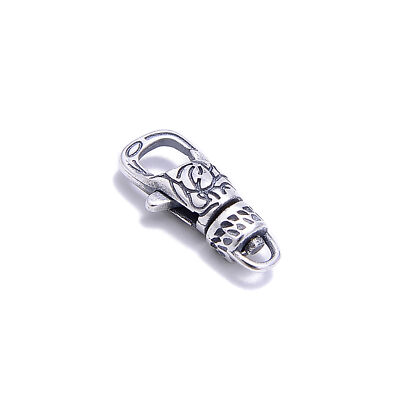 925 Sterling Silver Anti-Silver with Grain Clasp Size 6x15mm 2 Pcs Per ...