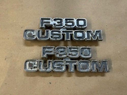 73-79 Ford Truck F350 Custom Metal Emblems Pair OEM 1973-1979 | eBay
