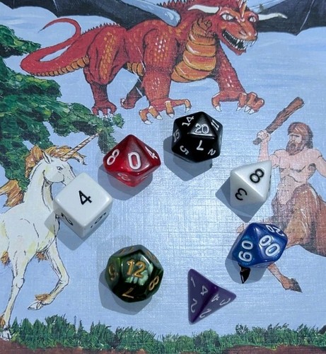 Advanced Dungeons & Dragons Role Playing Polyhedral Dice Set Vintage ...