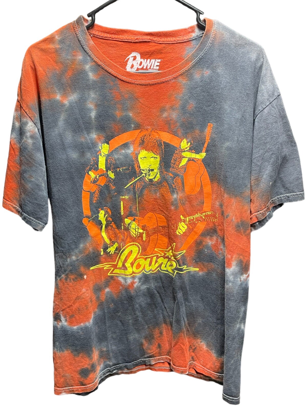 Officially Licensed David Bowie Tie Dye Graphic Print T Shirt Men’s (L ...