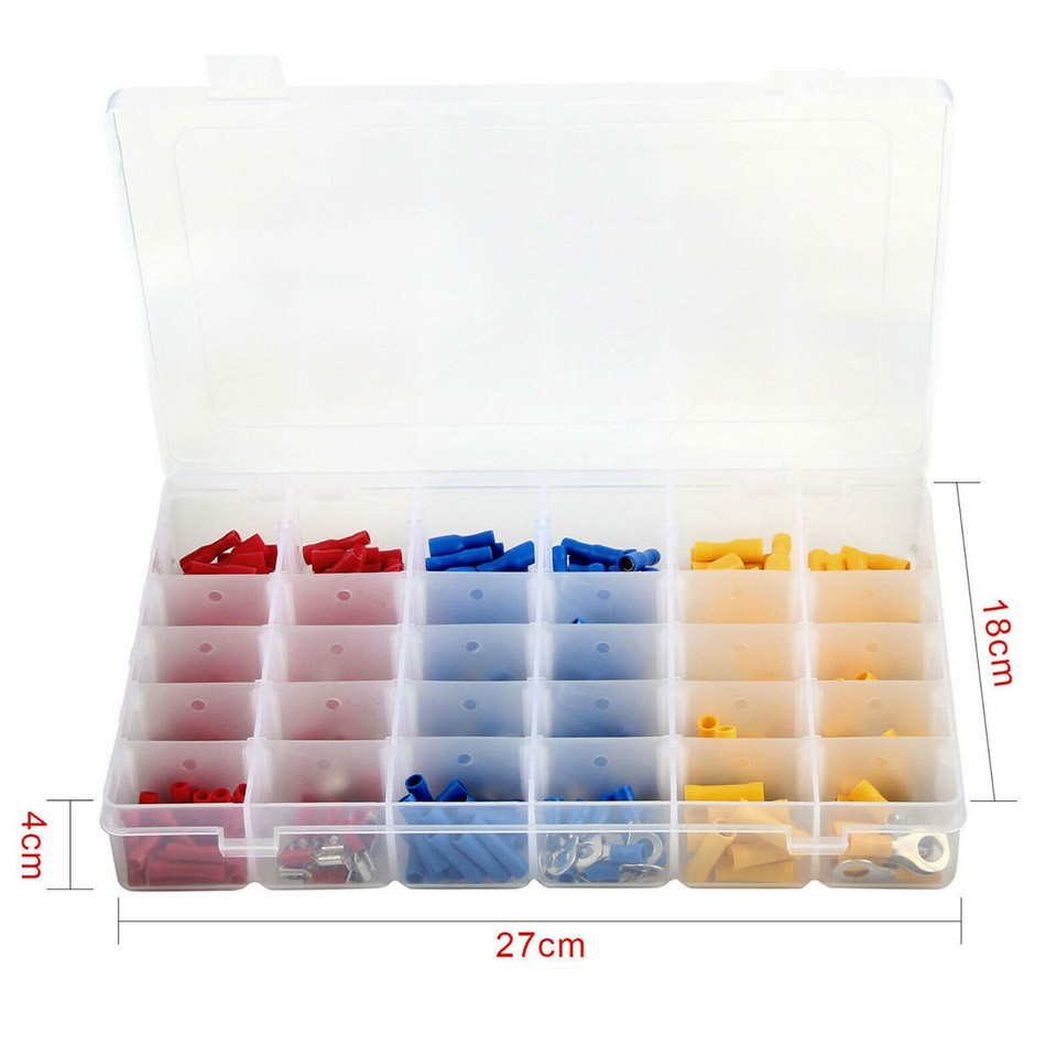 480PCS Assorted Electrical Wire Terminals Crimp Connectors Spade ...