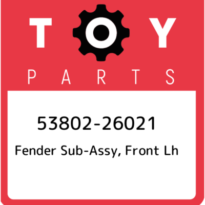 53802-26021 Toyota Fender sub-assy, front lh 5380226021, New Genuine ...